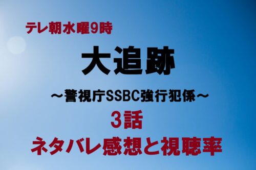 【大追跡】3話ネタバレ感想と視聴率！｢反射した真実｣というタイトルの意味は？ | dorama9