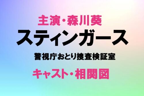 【スティンガース】キャスト・相関図！毎回コスプレ？森川葵がおとり捜査官に！ | dorama9