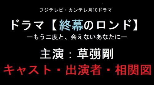 【終幕のロンド】キャストと相関図！草彅剛が月10ドラマ主演で中村ゆりと大人の恋！ | dorama9